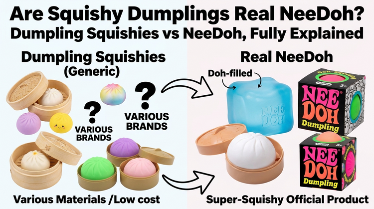 Are Squishy Dumplings Real NeeDoh? Dumpling vs NeeDoh Explained