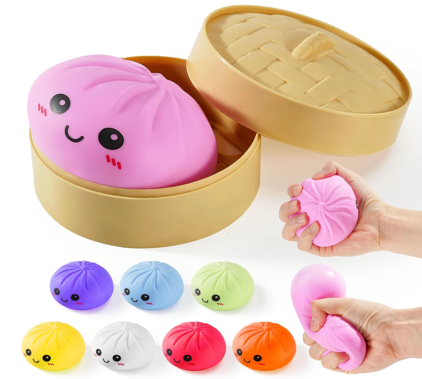 NeeDoh Dumpling — Squishy Bao Sensory Squeeze Toy